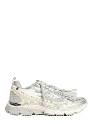 Off-White Off-White "Be Right Back" Leather And Mesh Sneakers Grey