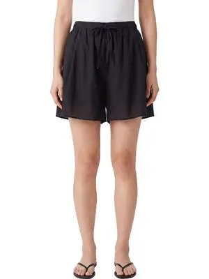 Federica Tosi Muslin Drawstring Shorts - Black