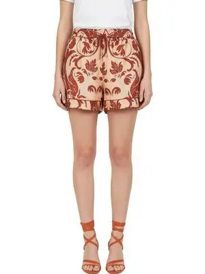F.R.S FOR RESTLESS SLEEPERS Silk Printed Shorts - Pink