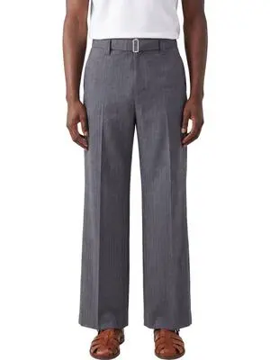 LARDINI Tailored Wide Leg Trousers - Blue