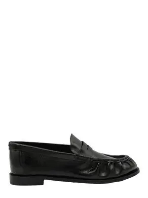 RAG&BONE Leather Loafers With Penny Bar - Black