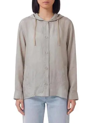 Our Legacy Cupro Hooded Shirt - Grey