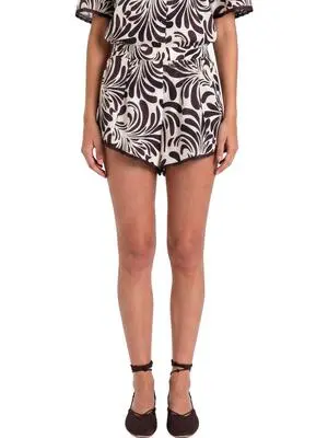 TWINSET Cotton Printed Shorts - Multicolor