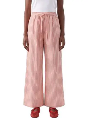 Dolce & Gabbana Striped Wide-leg Silk-blend Jogging Trousers - Multicolor