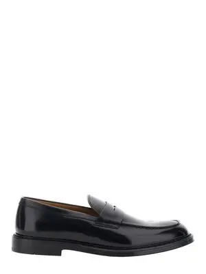 DOUCAL'S Penny Loafers In Brushed Calfskin - Black