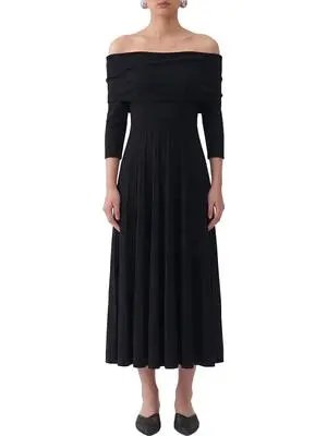 Norma Kamali Polyester Midi Dress - Black