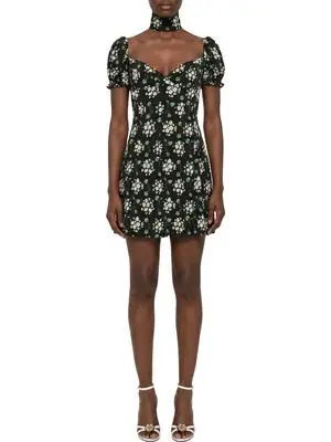Dolce & Gabbana Printed Stretch Silk Mini Dress - Multicolor