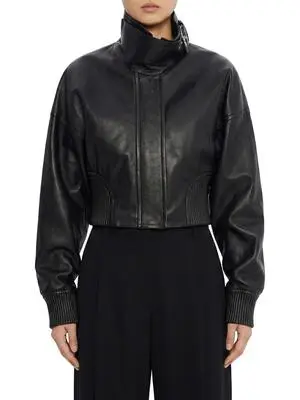 Sportmax Leather Jacket - Black