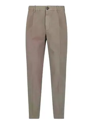 Incotex Pleated Straight-leg Trousers - Neutrals