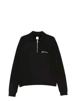 FLANEUR Signature Half-zip Sweatshirt - Black