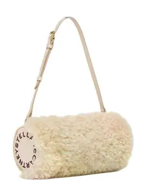 Stella McCartney Faux-shearling Shoulder Bag - Neutrals