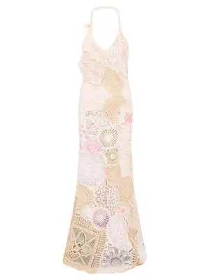 LoveShackFancy Adalita Patchwork Crochet Maxi Dress - Multi