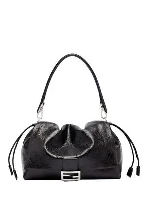 Fendi Baguette® Soft Large Leather Shoulder Bag - Black