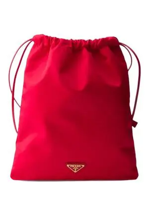 Prada Re-nylon Drawstring Pouch - Red