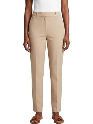 CIRCOLO 1901 Mid-rise Slim Fit Cropped Trousers In Stretch Cotton - Dark