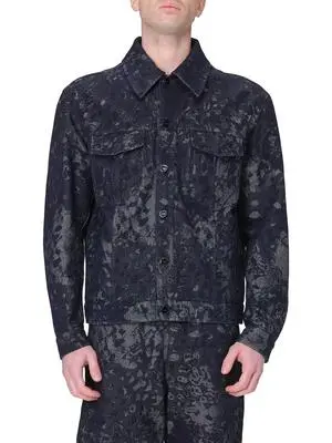 Fendi Printed Denim Jacket - Blue