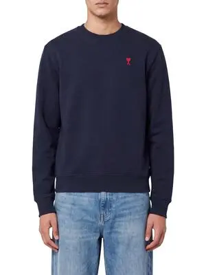 AMI Paris Sweatshirt With Embroidered Logo - Blue