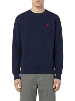 AMI Paris Sweatshirt With Embroidered Logo - Blue