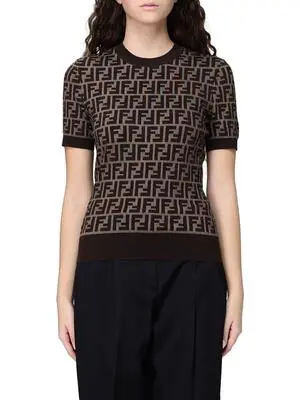 Fendi All Over Ff Motif Knit Top - Brown