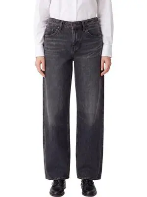 LEVI'S Flora Low-rise Straight-leg Jeans In Cotton Denim - Black