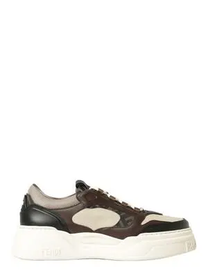 Fendi Force Calf Leather Sneakers With Ff Monogram - Multicolor