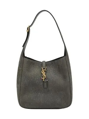 Saint Laurent Saint Laurent Le 5 À 7 Hammered Leather Shoulder Bag Grey