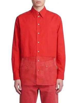 Fendi Nylon And Organza Shirt - Red