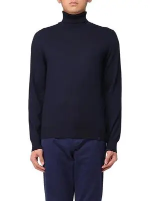 FAY Roll Neck Jumper - Navy