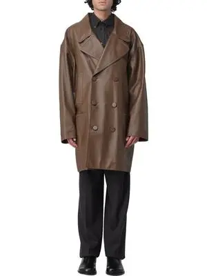 Fendi Double-breasted Leather Jacket - Walnut