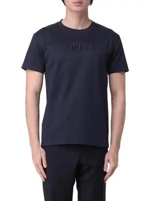 Fendi Ff Cotton T-shirt - Blue