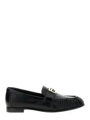 Fendi Loafers With Embellished Detail - Black