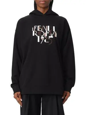 Fendi Graphic Print Hoodie - Black