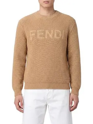 Fendi Ribbed Knit Jumper - Brown