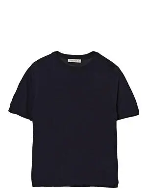 MANUEL RITZ Crewneck Cotton Jumper - Blue