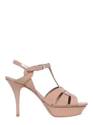 Saint Laurent Strappy Heeled Sandals - Nude