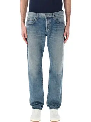 Saint Laurent Straight Fit Cotton Jeans - Denim