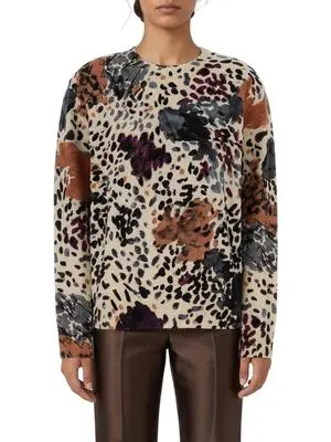 Fendi Fendi Cashmere Blend Abstract Pattern Jumper Multicolor