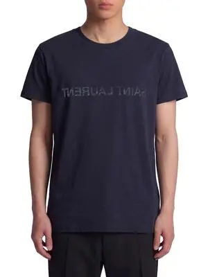 Saint Laurent Logo Cotton T-shirt - Fa01