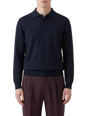 Saint Laurent Silk Blend Polo Shirt - Blue