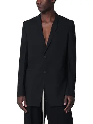 Rick Owens Single-breasted Wool Blazer - Black