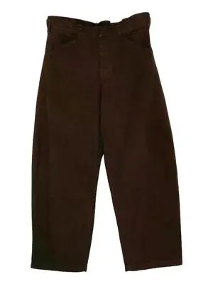 LEMAIRE High-waisted Wide-leg Trousers - Brown