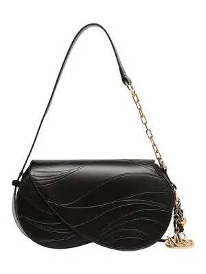 Marina Rinaldi Faux Leather Shoulder Bag - Black