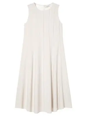 Marina Rinaldi Panelled A-line Midi Dress - Neutral