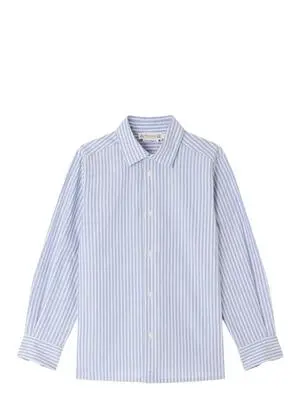 Bonpoint Cotton Stripe Shirt - Blue