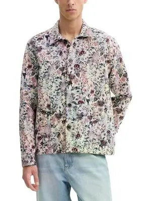 LES DEUX Floral Print Jacket - Neutrals