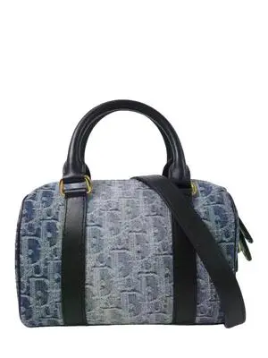 Dior Oblique Denim Tote Bag - Blue