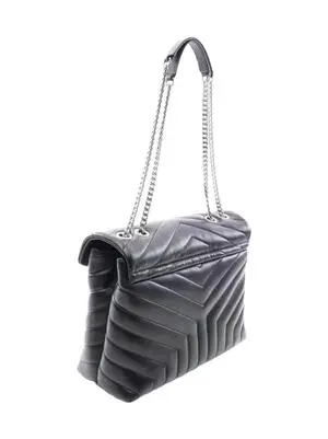 Saint Laurent Medium Lulu Shoulder Bag - Black