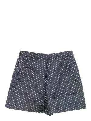 Dior Navy Polka-dot Shorts - Blue