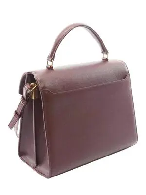 Saint Laurent 2010s Cassandre Leather Handbag - Red