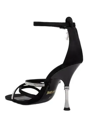 Just Cavalli Embellished Ankle Strap Sandals - Black